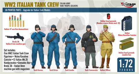 Battle-Models > 1:72 WW2 Italian Tank Crew - czołgiści i wyposażenie